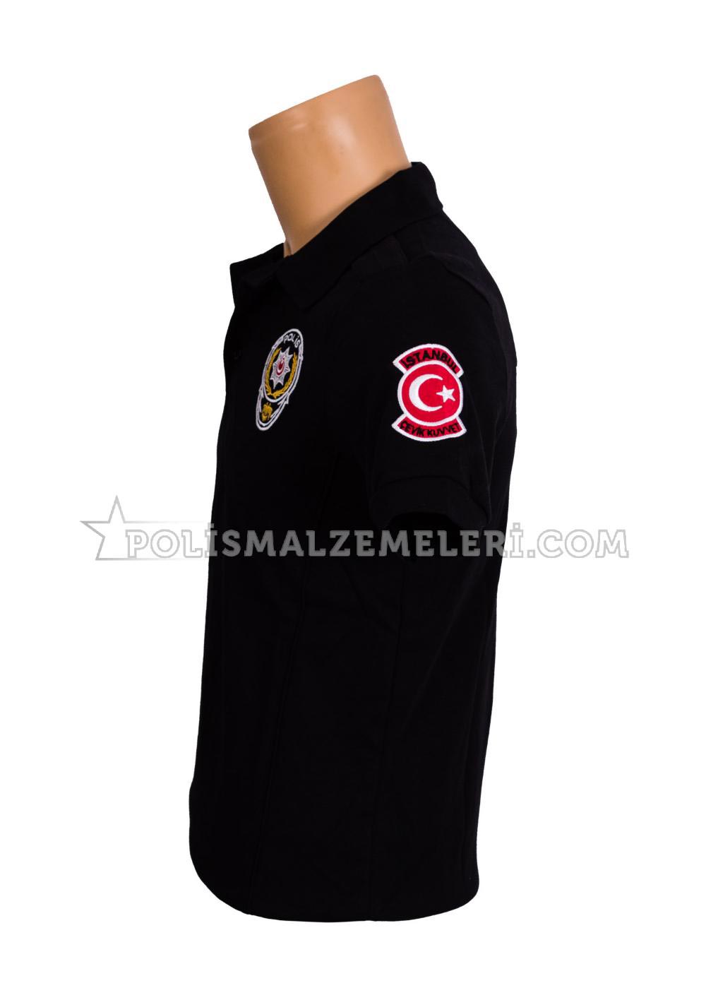 Siyah Çevik Kuvvet Özel Tim Polis Tişörtü | Polismalzemeleri | 1503