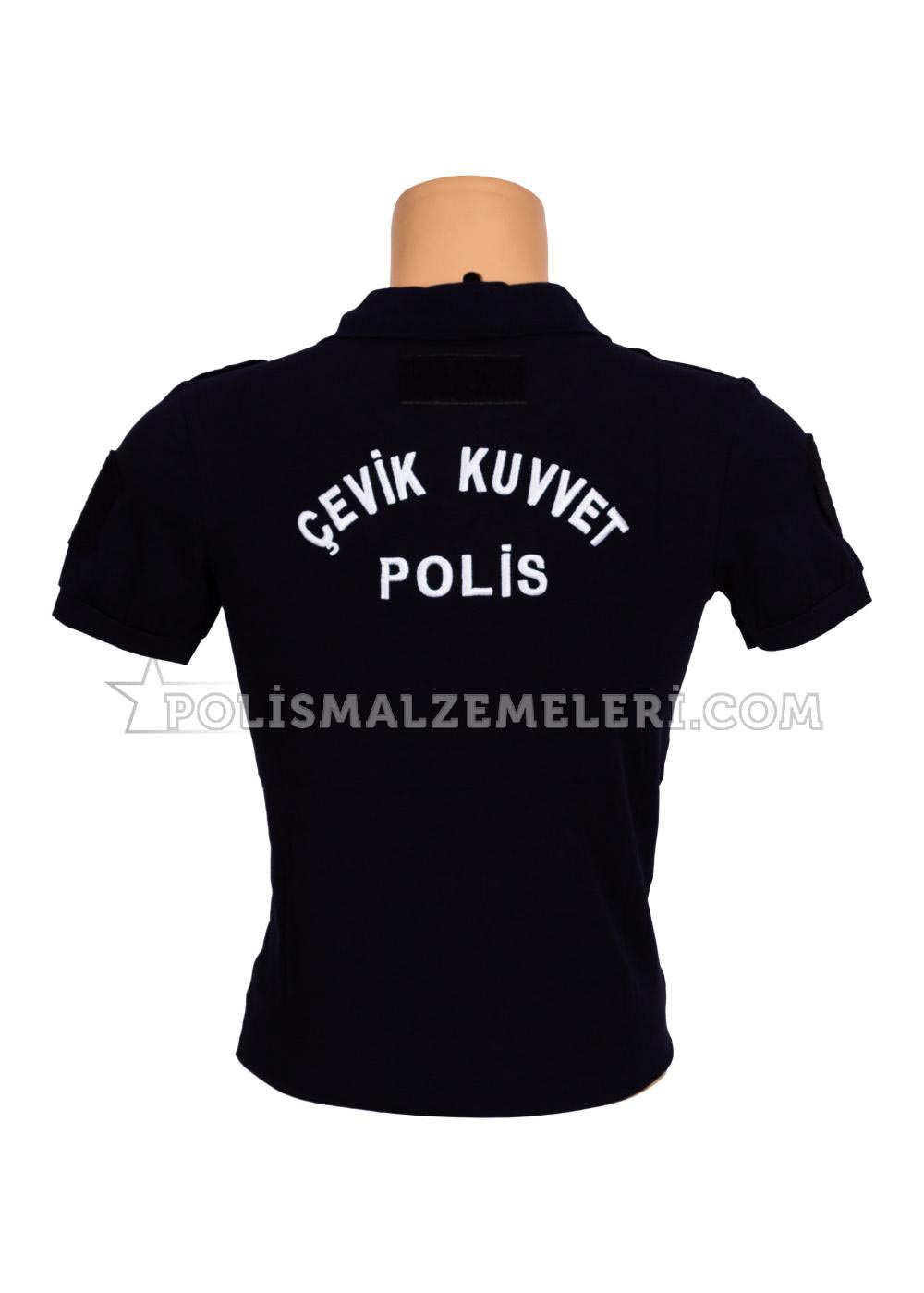 Siyah Lakos Çevik Kuvvet Polis Tişörtü | Polismalzemeleri | 1504