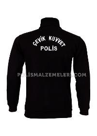 Siyah Çevik Kuvvet Polis Üç İplik Polar | Polis Malzemeleri | 1537