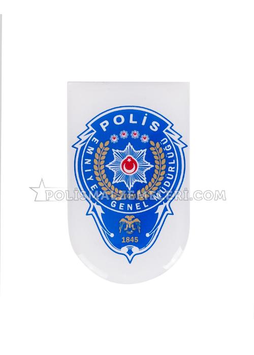 Polis Logo Sticker Yapıştırma - Mavi Sticker | Polis Malzemeleri | 1667