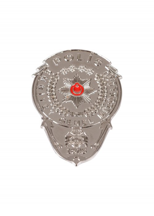 Gümüş Renkli Kaplamalı Polis Rozeti | Polis Malzemeleri | 2389